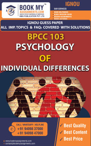 IGNOU BPCC 103 Psychology of Individual Differences | Guess Paper | Important Question Answer ...