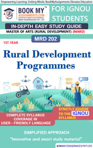 IGNOU MRD 202 Rural Development Programmes Study Material (In Depth Guide) For Ignou Student ...