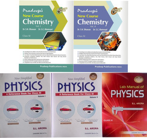 combo of book (Pradeep's New Course Chemistry for Class 11 + New Simplified Physics (Volume-1 ...