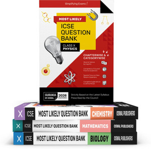 Gurukul By Oswal Most Likely ICSE Question Bank Class 10 Bundles (Set of 4) : Physics, Chemistry ...
