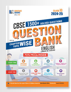 Shivdas CBSE Class 10 English Language and Literature Chapterwise Solved Question Bank with MCQs ...