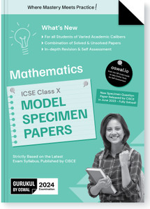 Gurukul Mathematics Model Specimen Papers for ICSE Class 10 Board Exam 2024 : Fully Solved New ...