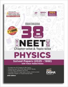 Disha Errorless 38 Years NTA NEET (UG) Chapter-wise & Topic-wise Physics PYQ (2025 - 1988) Book ...