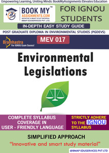 IGNOU MEV 017 Environmental Legislations Study Material (In Depth Guide) For Ignou Student: Buy ...