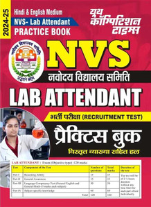 NVS-Lab Attendant (Hindi & English Medium) Solved Papers & Practice Book 2024-25: Buy NVS-Lab ...