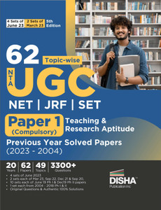 60 Nta UGC Net Paper 1 Teaching & Research Aptitude Topic-Wise Previous Year Solved Papers (2023 ...