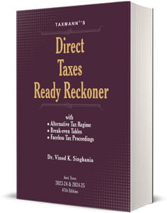 Taxmann's Direct Taxes Ready Reckoner (DTRR) | A.Y. 2023-24 & 2024-25 – Illustrative Ready ...