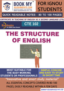 IGNOU CTE 102 The Structure of English Study Material For IGNOU Students Simplify Your Studies ...