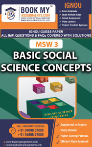 IGNOU MSW 3 Basic Social Science Concepts | Guess Paper | Important Question Answer | MSW: Buy ...