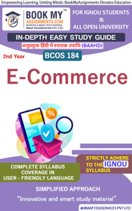 IGNOU BCOS 184 E-Commerce Study Material (In Depth Guide) For Ignou Student: Buy IGNOU BCOS 184 ...