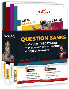Educart CBSE Class 10 Question Bank Science, Mathematics, Social, Science & English 2024-25 ...