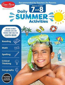 Daily Summer Activities: Between 7th Grade and 8th Grade, Grade 7 - 8 ...