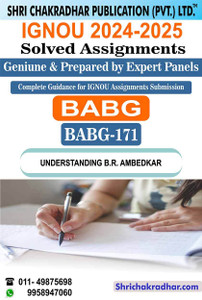 IGNOU BABG 171 Solved Assignment 2024-25 Understanding Ambedkar IGNOU Solved Assignment IGNOU ...