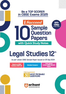 Arihant I- Succeed CBSE 10 Sample Question Papers for Legal Studies ...