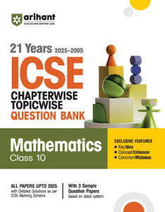 Arihant ICSE Question Bank Chapterwise & Topicwise Class 10 Mathematics For 2026 Board Exam | 21 ...