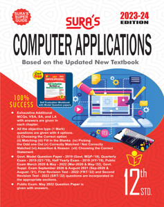 SURA`S 12th Standard Guide Computer Applications Exam Guide in English Medium 2023-24 Edition ...