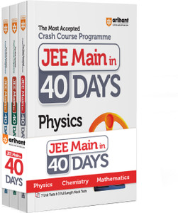 Arihant Combo for JEE Main in 40 Days Crash Course Physics, Chemistry & Mathematics (Set of 3 ...
