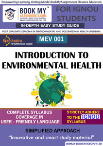 IGNOU MEV 1 Introduction to Environmental Health Study Material (In Depth Guide) For Ignou ...