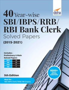 40 Year-Wise Sbi/ Ibps/ Rrb/ Rbi Bank Clerk Solved Papers (2015-21): Buy 40 Year-Wise Sbi/ Ibps ...