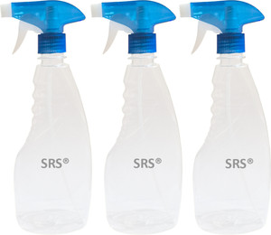 SRS Empty Transparent Multipurpose Spray Bottle 500 ml Spray Bottle Pack of 3 1500 ml Spray ...