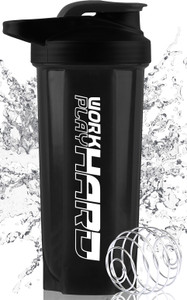 ZYRO Work Hard Protein Gym Sipper Bottle with Stainless Steel Spring Ball 700 ml Shaker - Buy ...