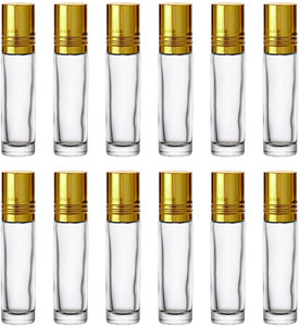 nsb herbals Empty Clear Glass Roll On Bottles for Essential Oil, Perfume, Lip Balm, Attar 8 ml ...