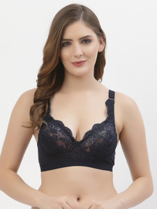 Floret Double Layer Seamed-Cups Bra Non Padded & Full Coverage Lace Bra Women Full Coverage Non ...