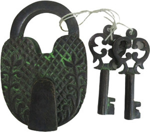 BRASS BLESSING BRASS Padlock - Lock with Key - WORKING DOOR LOCK - Vintage Finish (2148 ...