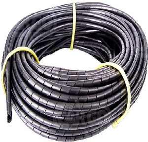 RPI SHOP 25 mtr x Black 9 mm (3/8" Inch) Spiral Cable Wrap, Cable Sleeve Wire Organizer Flexo ...