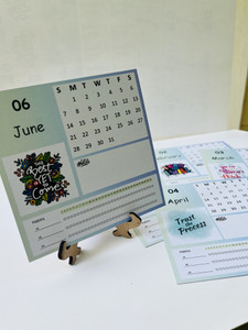 Just4You 2024 Desk Calender with Motivational Quotes, Habit Tracker ...