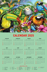 Imagine Printing Solutions Birds Wall Calendar 2025,12 Months for Home ...