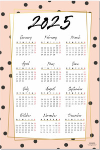 ESCAPER Polka Dots Theme Wall Calendar 2024 for office & home 2024 Wall ...