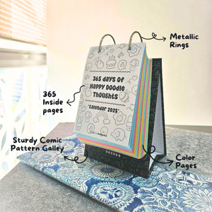 Doodlo Comics 365 days of Happy Doodle Thoughts Calendar 2024 2024 ...