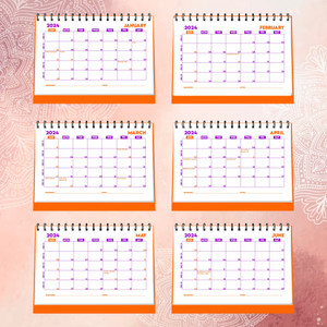 SADAFAL Dynamic Planning: A5 Desk Calendar 2024 Set 2024 Table Calendar ...