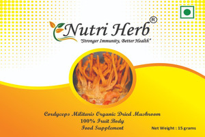 Nutri Herb 100% Pure, Immunity Booster, Energy, Dried Cordyceps Militaris Mushroom Price in ...