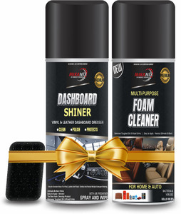 Moto Genius Multipurpose Foaming Car Interior And Exterior Foam Cleaner Spray + Dashboard Shiner ...