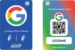 Nfc Google Reviews Review Us On Google Card, Touchless QR Code And NFC ...