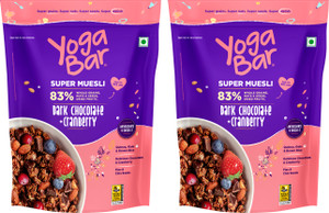 Yogabar Muesli 1.4kg Dark Chocolate&Cranberry|Breakfast Cereal with Nuts&Seeds|700g x 2 Pouch ...
