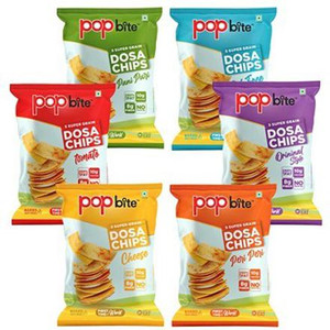 pop bite dosa chips 6 Flavors Dosa Chips (100g × Pack of 6) Chips Price in India - Buy pop bite ...