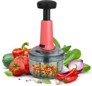 IMPEX by Impex Migo Push Chopper 650 ml with 3 Stainless Steel Blades Vegetable & Fruit Chopper ...