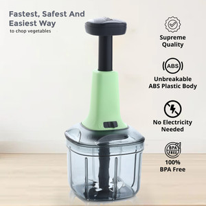 VEKSOR EffortlessSlice 900ml Push Chopper: Dual-Blade Vegetable & Fruit Chopper Price in India ...