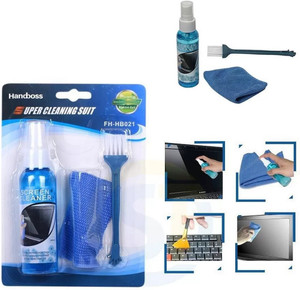 Atyai 3 in 1 Laptop Computer LCD Led TV Screen Cleaning Kit Cleaning Cloth Brush Kits for ...