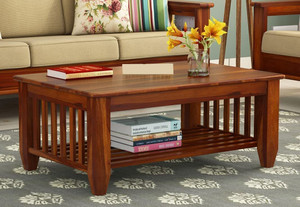 Banshi Solid Sheesham Wood Center Coffee Tablels for Living Room Home Hall Solid Wood Coffee ...