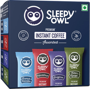 Sleepy Owl Pack of 48 Premium Sachets | 4 Delicious Flavours Instant Coffee Price in India - Buy ...
