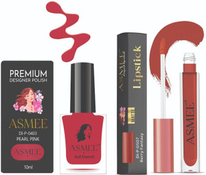 Asmee Buy Pink Nail Polish & Get Berry Fantasy Liquid Lipstick Free Price in India - Buy Asmee ...