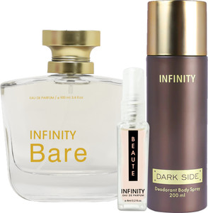 INFINITY Bare EDP Perfume 100ml, Dark Side Deodorant 200ml, Beaute Pocket Perfume 8ml Price in ...