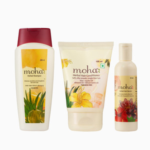 Moha All Herbal Combo for Hair fall control & Hair repair - Herbal Shampoo 200ml + Herbal ...