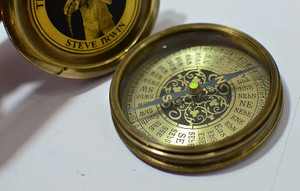 KOF Personalised Brass Steve Irwin Compass (7.71 cms) Compass - Buy KOF Personalised Brass Steve ...