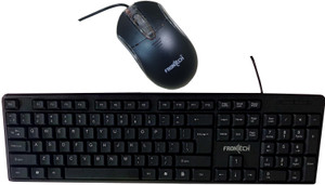 Frontech KB-0033 Wired USB Keyboard + MS-0014 USB Wired Optical Mouse Combo Set Price in India ...