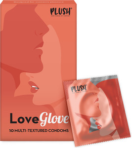 PLUSH Love Glove Multi Textured - Ribbed and Dotted Condoms 10 pcs Condom Price in India - Buy ...